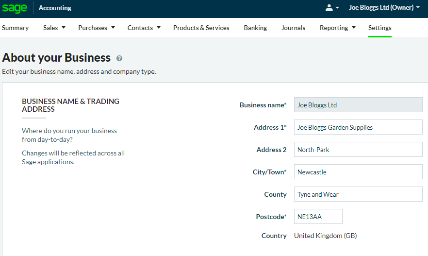 Change your business name